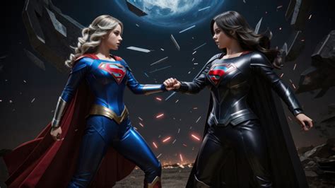 Duality Of Power Supergirl Vs Evil Supergirl Wallpaperhd Superheroes