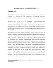 Understanding Misleading Or Deceptive Conduct In Australian Law Course Hero