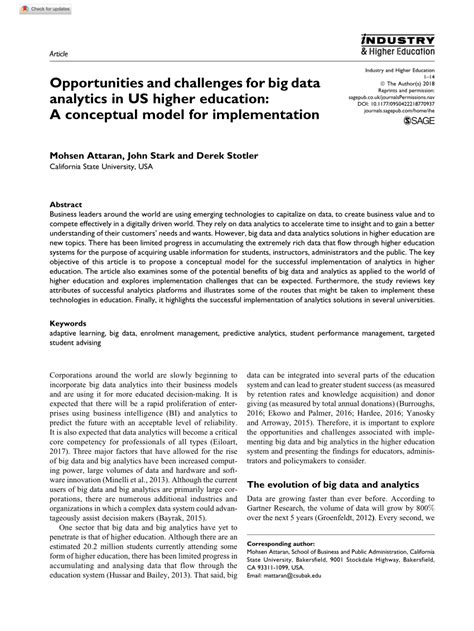 pdf opportunities and challenges for big data analytics in american