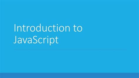 Basics Of Javascript