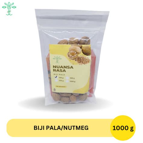 Biji Pala Bulat Kering Nutmeg Whole 1000 Gram Pala Bubuk Pala Biji Pala Kering 1kg Buah Pala