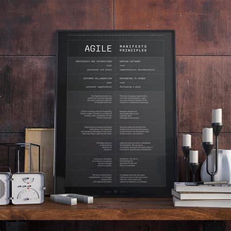 Agile Manifesto Poster Etsy
