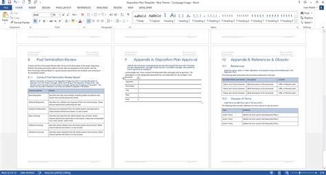 Disposition Plan Templates Ms Office Klariti Template Shop