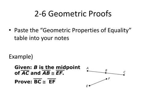 PPT Geometric Proofs PowerPoint Presentation Free Download ID