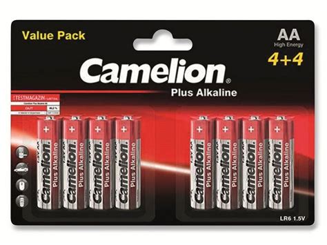 Camelion CAMELION Mignon-Batterie, Plus-Alkaline, LR6, 8 Batterie