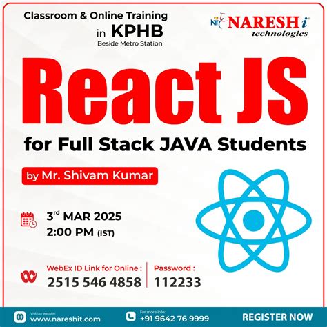 naresh itech 🔴 classroom and online training in kphb 🔴 👉 join our react