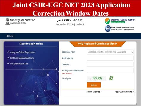 Get The Joint CSIR UGC NET Application Correction Window Dates Here Exams Daily