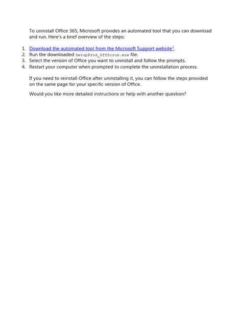 office 365 uninstall process pdf career and growth business