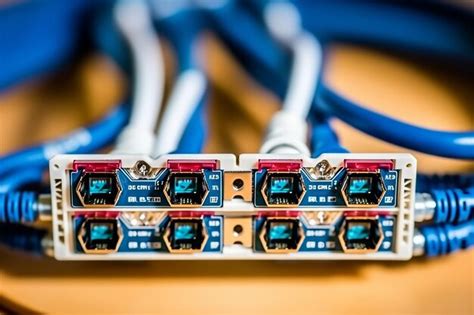 ethernet cables linked to server rack for improved network connectivity