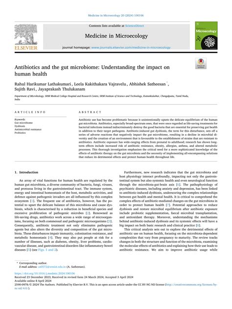 Pdf Antibiotics And The Gut Microbiome Understanding The Impact On