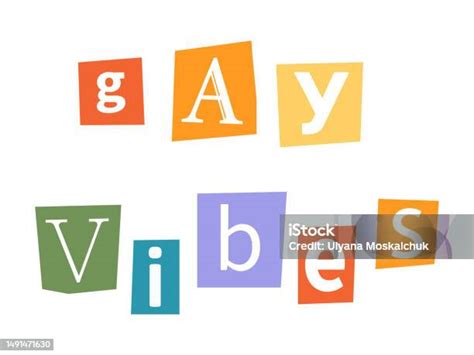벡터 몸값 Y2k 스타일의 게이 바이브 텍스트 Lgbt 인용문 Gay Vibes 잡지에서 오려낸 편지 Lgbt 커뮤니티 범죄