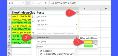 How To Count Colored Cells In Excel