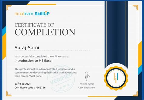 Completed Ms Excel Certification Suraj Saini Posted On The Topic Linkedin