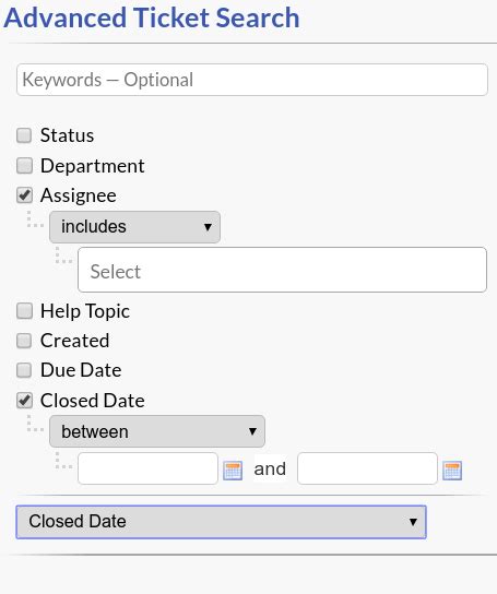 Feature Request Ticket Advanced Search Options · Issue 4193