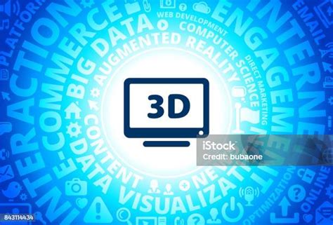 인터넷 현대 기술 단어 배경에 3d 화면 아이콘 개념 기호에 대한 스톡 벡터 아트 및 기타 이미지 개념 기호 개선 개체 그룹 Istock