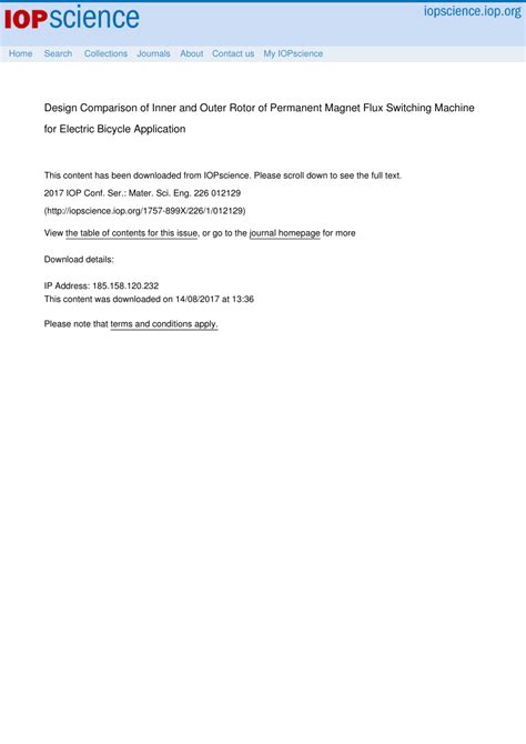 Pdf Design Comparison Of Inner And Outer Rotor Of Permanent Magnet Flux Switching Machine For