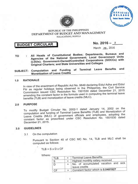 Bc 2016 2 Computation And Funding Of Terminal Leave Benefits And