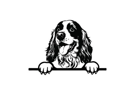 Peeking Cocker Spaniel Svg Peeking Cocker Spaniel Clipart Peeking