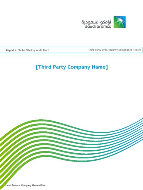 third party cybersecurity compliance report template pdf security