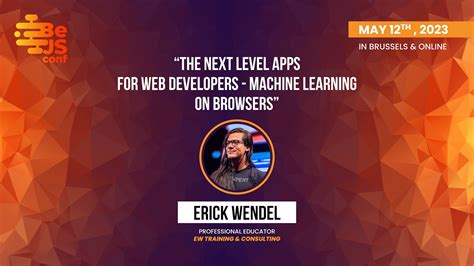 Erick Wendel The Next Level Apps For Web Developers Machine Learning
