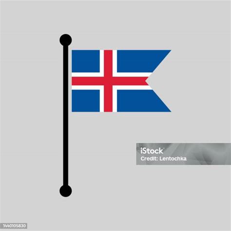깃대에 아이슬란드 국기 아이슬란드 국가 상징 벡터 일러스트 레이 션 Championship에 대한 스톡 벡터 아트 및 기타 이미지 Championship 관광 국경일