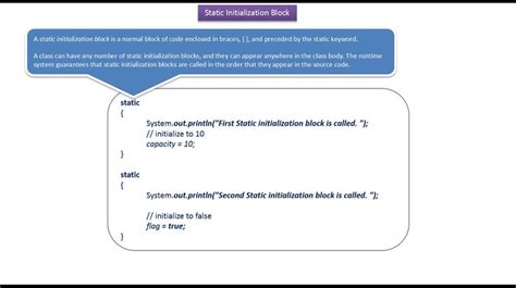 Java Ee Java Tutorial Java Static Initialization Blockmultiple