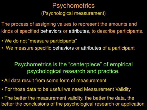 Ppt Psychometrics Measurement Validity And Data Collection Powerpoint