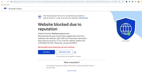 Website Blocked Due To Reputation At Malwarebytes Browser Guard Chrome Malwarebytes Forums