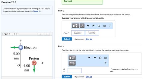Solved Exercise 28 8 Part A An Electron And A Proton Are