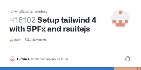 Setup Tailwind 4 With Spfx And Rsuitejs · Tailwindlabs Tailwindcss