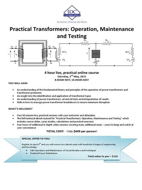 Transformers Operation Maintenance Testing Online Ea Pdf