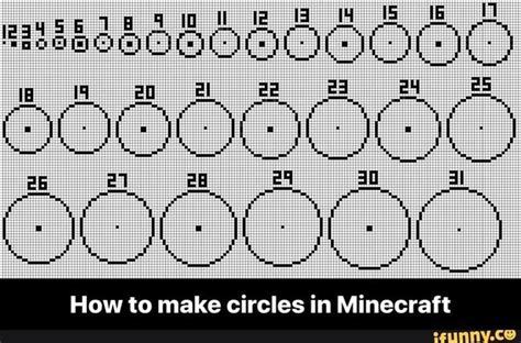 The Instructions For How To Make Circles In Minecraft With Pictures And Text On It