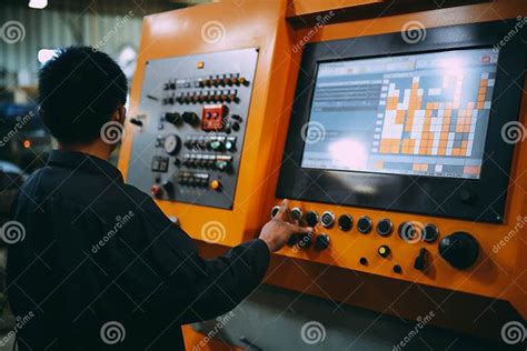 Precision Control Hand Operating Cnc Machine Interface For Optimal Performance And Data Input