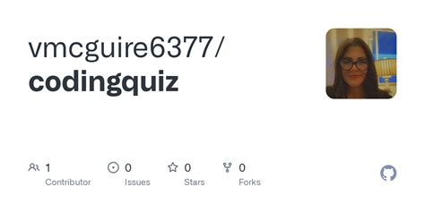 github vmcguire6377 codingquiz