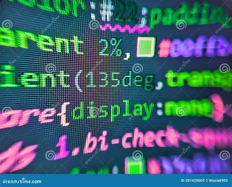 Web Site Codes On Computer Monitor Web Development Concept Big Data