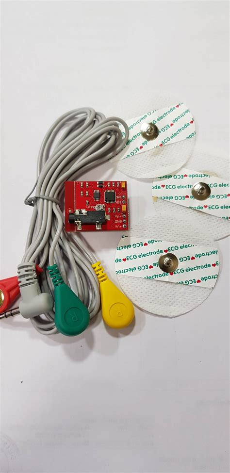 emg muscle sensor v3 0 with cable and electrodes rajiv electronics