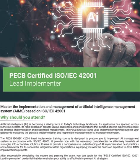 Iso Iec 42001 Lead Implementer Artificial Intelligence Management System Vet Global Solutions