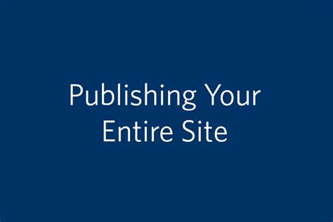Publishing And Un Publishing Building And Editing Basics Building