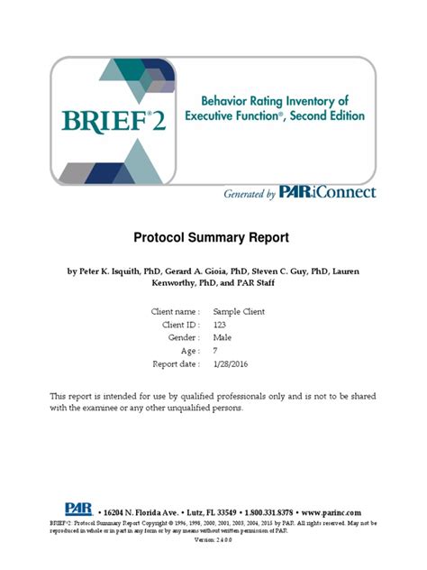 Brief2 Protocol Summary Report Sample Download Free Pdf Social Brief2 Protocol Summary Report Sample Download Free Pdf Social