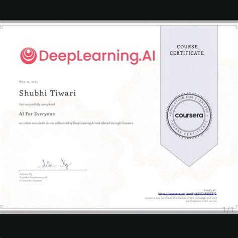 Shubhi Tiwari On Linkedin I Am Happy To Announce That I Have Successfully Completed Ai For