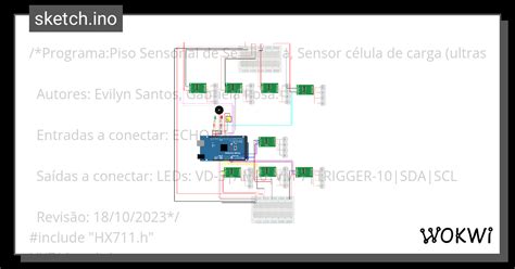 Piso Sensorial 1810 Wokwi Esp32 Stm32 Arduino Simulator