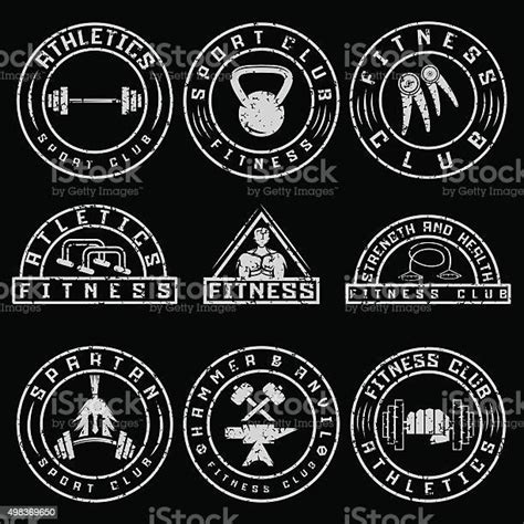 세트마다 다양한 출장요리 그런지 라벨 및 디자인 엘리멘트를 대장장이에 대한 스톡 벡터 아트 및 기타 이미지 대장장이 바벨 인장 Istock