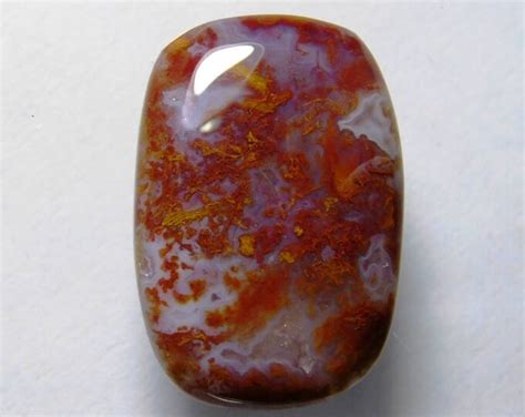 Red Moss Agate Gemstone Polished Moss Agate Loose Stone Smooth Red Moss Agate Loose Gemstone