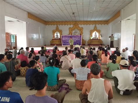 အင်္ဂပူမြို့တွင် အကြမ်းဖက်ဖြစ်စဉ်များကြောင့် နေရပ်စွန့်ခွာပြည်သူများအား