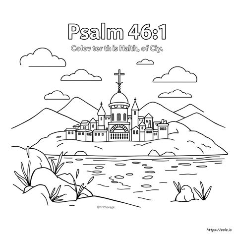 Psalm 46 1 Coloring Page