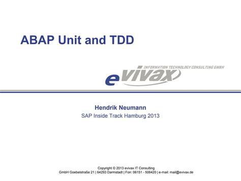 abap unit and tdd pdf