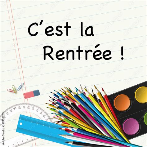 Vecteur Stock Rentrée Scolaire Et Fournitures De Classe Adobe Stock