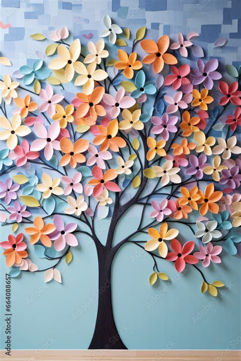 Blossoming Dimensions The Confluence Of Nature And 3d Artistry Embellishing Interior Spaces