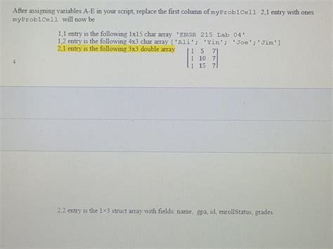 Solved Problem 1 Creating Cells Write A Script