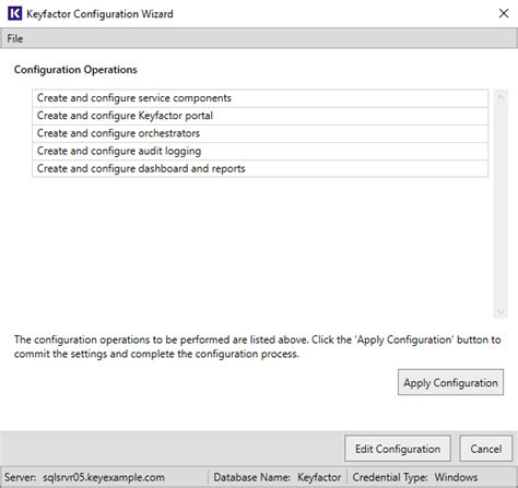 Install The Main Keyfactor Command Components On The Keyfactor Command Servers